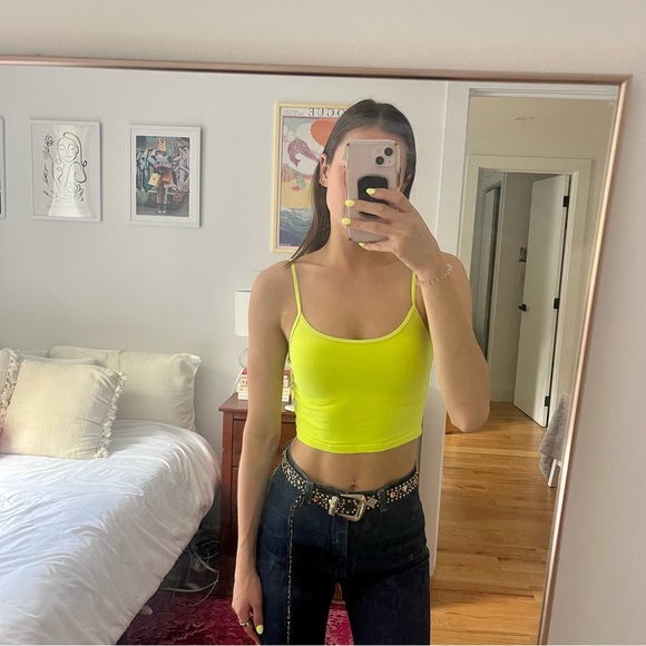 TNA | Tops | Aritzia Tna Neon Yellow Tank | Poshmark